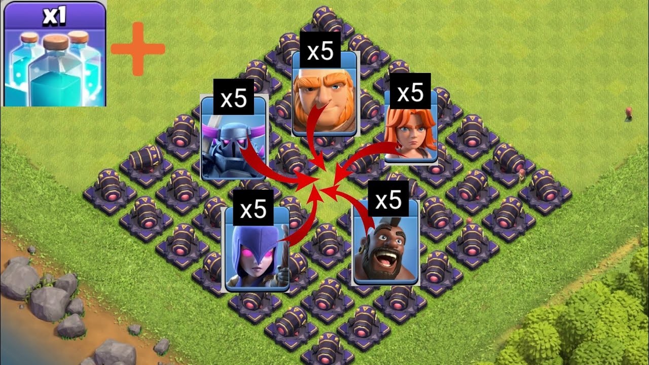 MAX LEVEL CANNON VS MAX LEVEL TROOPS (50) || #coc - YouTube