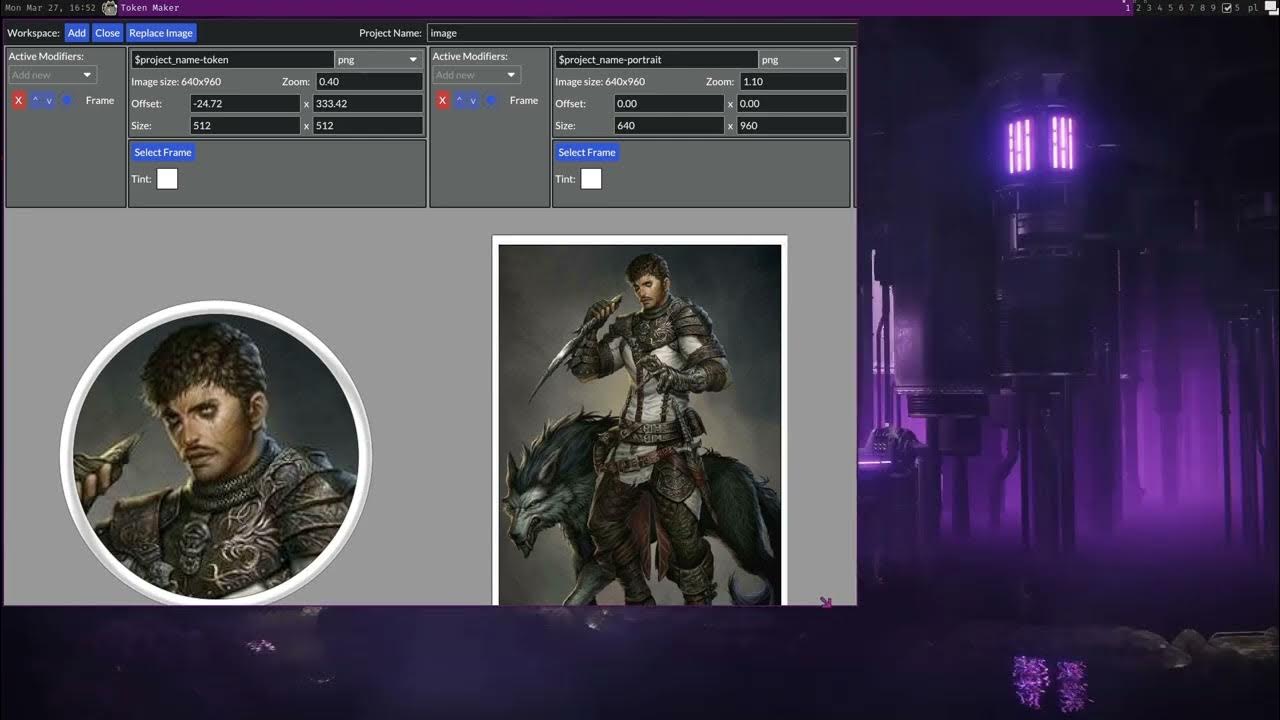 RPG Token Maker preview version 0.5 - YouTube