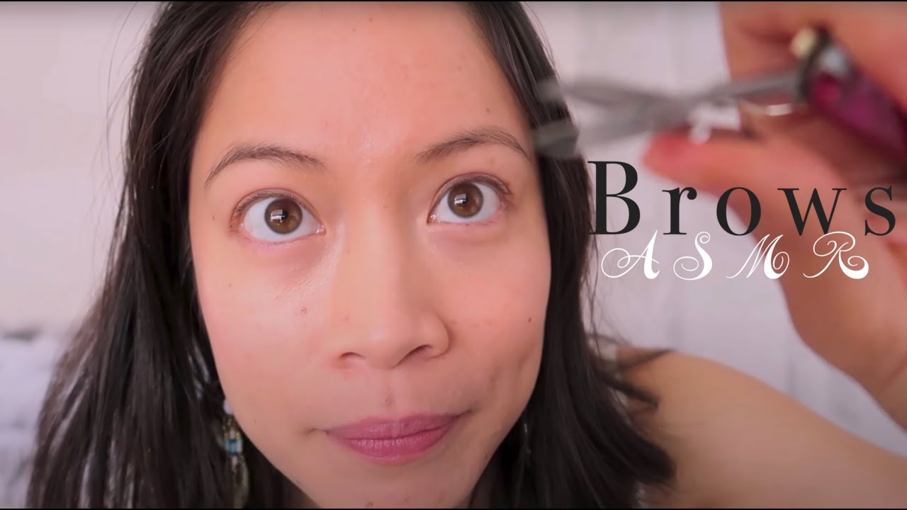 ASMR ️Doing Your Brows Roleplay ~ Brushing / Plucking / Spritzing / Tweezing / Cutting - YouTube