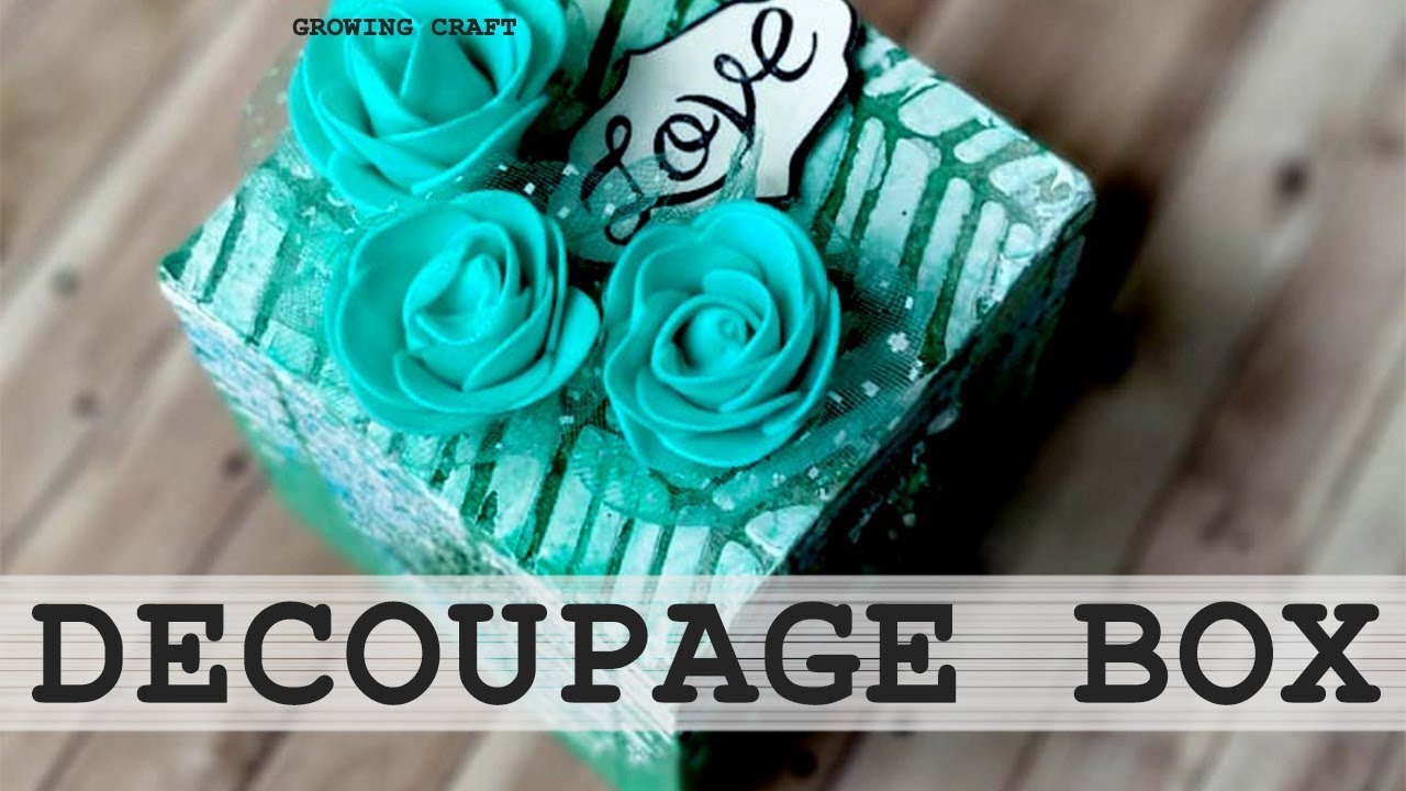Wooden box Decoupage art with Napkin I 1 Easy Decoupage tutorial for ...