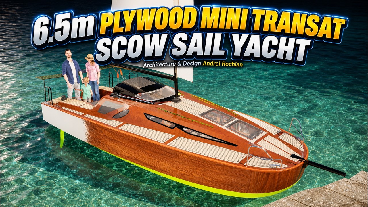 6.5m Plywood Mini Transat SCOW Sail Yacht Architecture & Design Andrei ...