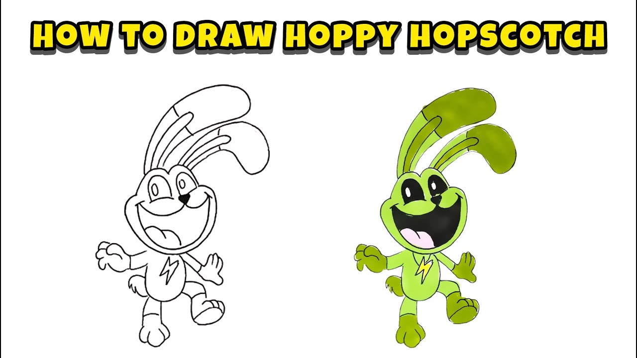 How to Draw Hoppy Hopscotch from Poppy Playtime – Easy Drawing Tutorial ...