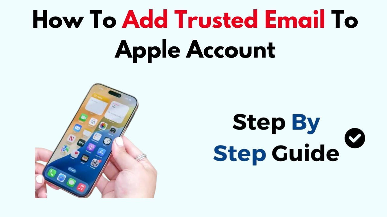 How To Add Trusted Email To Apple Account - YouTube