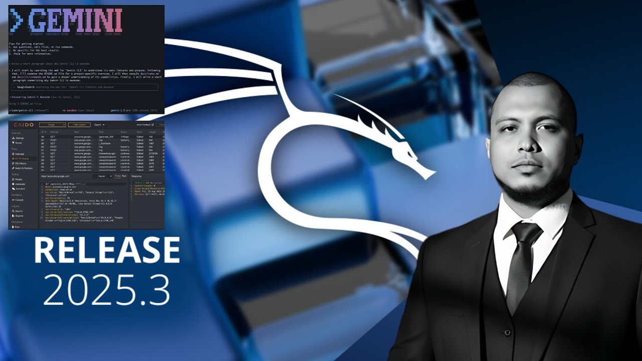 review & cobain Kali Linux versi 2025.3 (gemini.cli/caido/etc) - YouTube