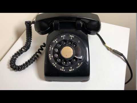 Black Western Electric Rotary Phone with Metal Dial Demo