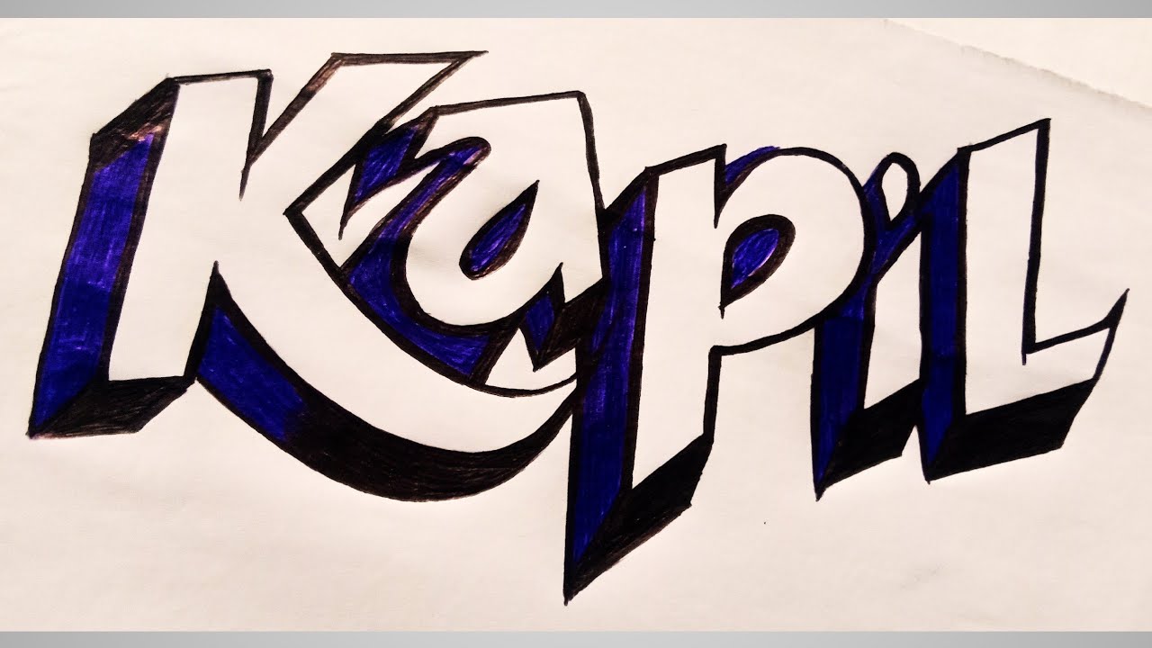 how to draw 'KapiL" 🌠#name🔥design #stylis by #artist n das - YouTube