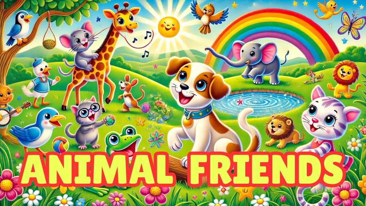 Animal Friends Sing-Along Song | Kids Fun with Jungle Animals - Lion ...