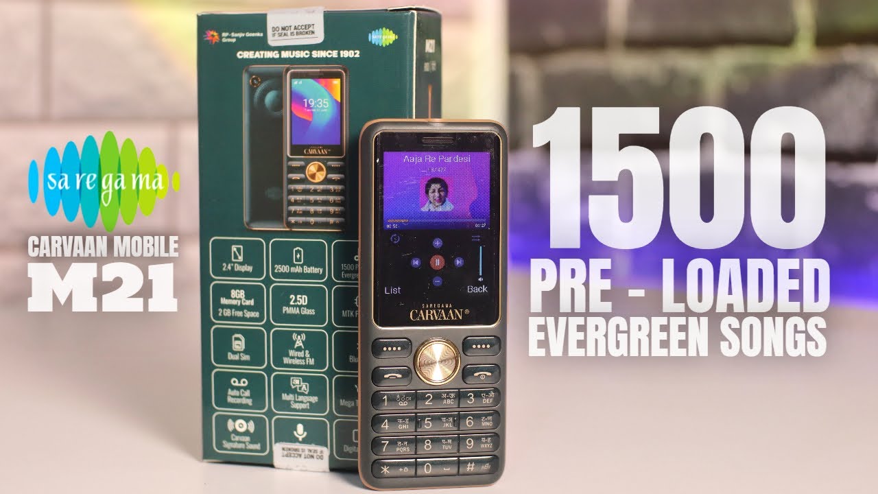 SAREGAMA Carvaan Mobile M21 with 1500 Pre-Loaded evergreen Songs | Best ...