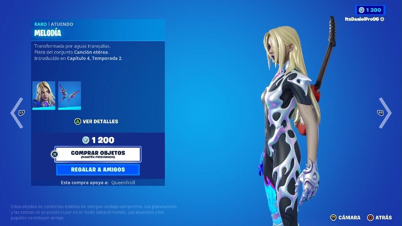 Nueva skin llamada Melodía Tienda de Fortnite 20/04/2023 - YouTube
