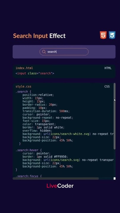 Input Animation Html Livecoder Code Shorts Html Css Viral Youtube