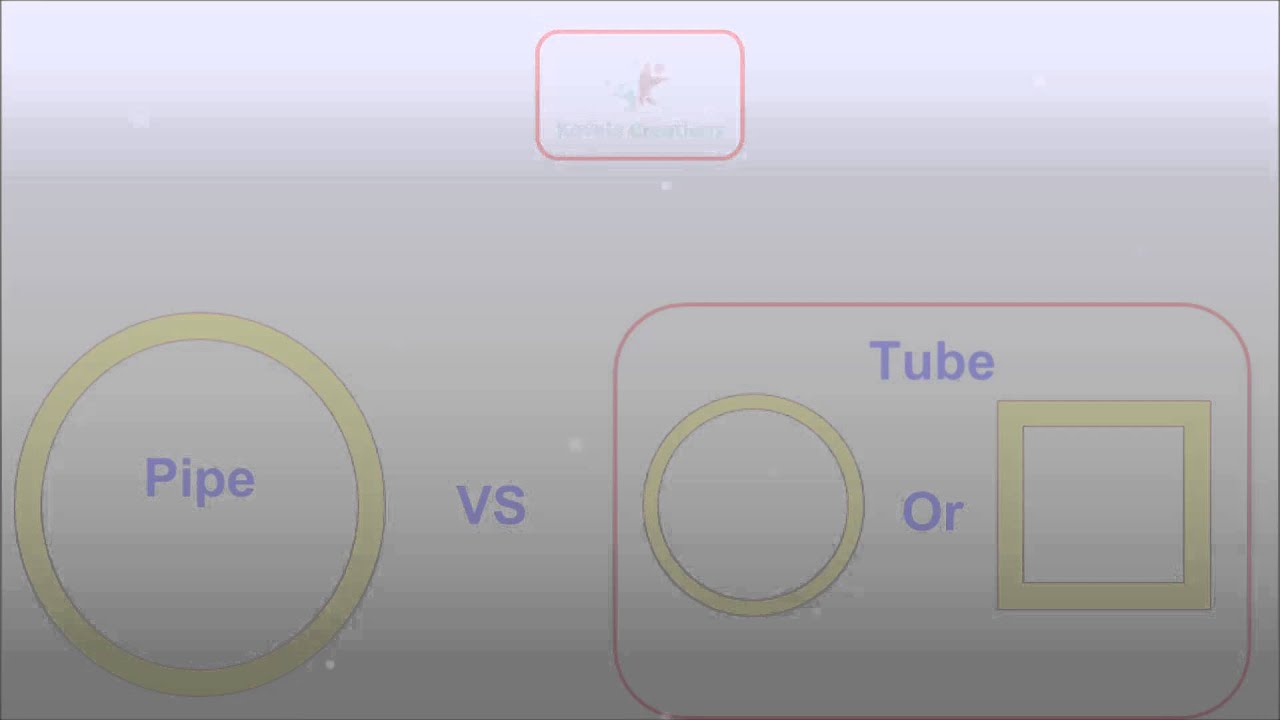 Difference between pipe and tube - YouTube