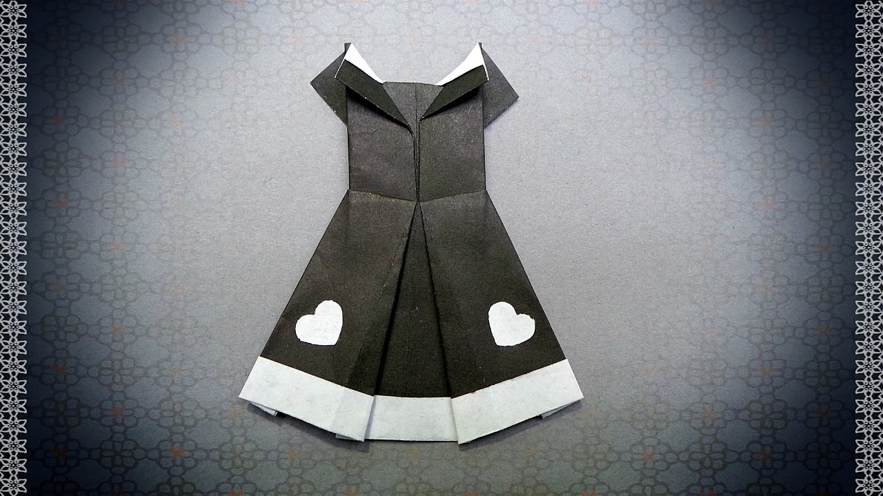 Origami dress - Tutorial - Paper dress - YouTube