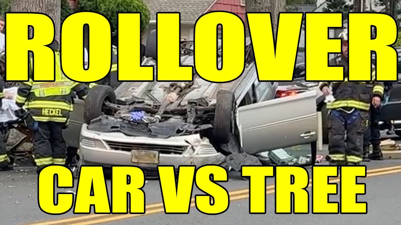 CAR VS TREE | MVA | ROLLOVER | SPRINGFIELD NJ - YouTube