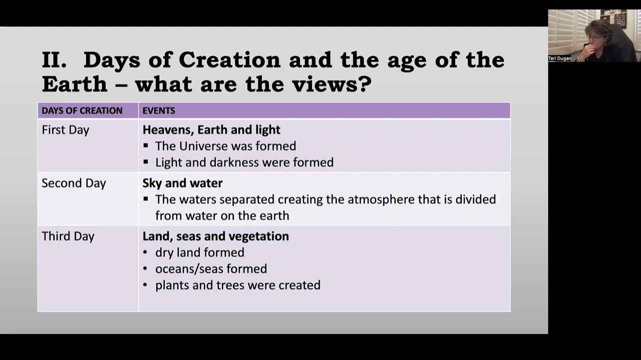 2022 A Case for Genesis, Session 3, Part Two The Days of Creation and ...