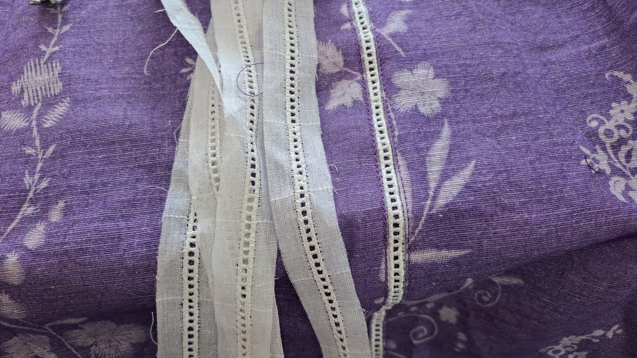 sirhi lace kase lgay // sirhi lace lgany ka tarika 2024 // new design ...