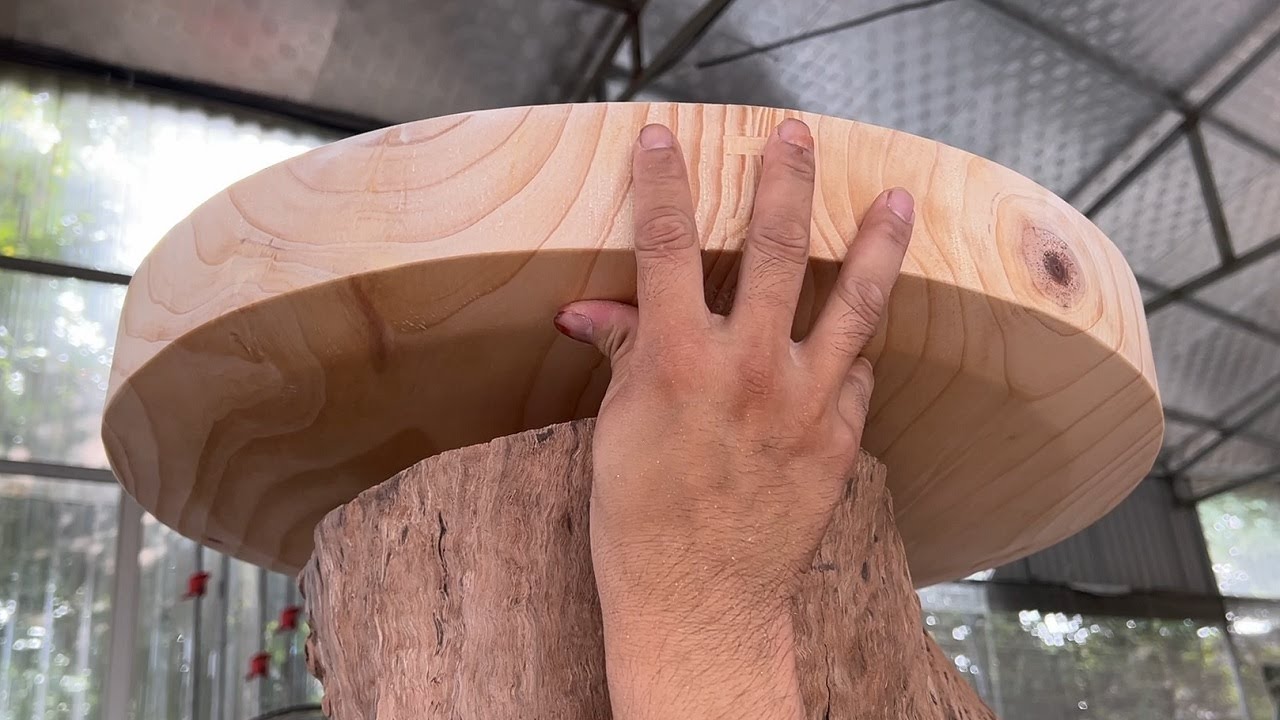 Latest Wood Recycling Project // Ideas To Make A Round Table From A ...