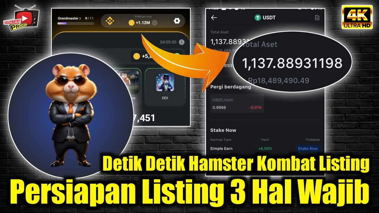 Detik Detik Hamster Kombat Listing Sudah Cuan....??? Di Bawah Level ...