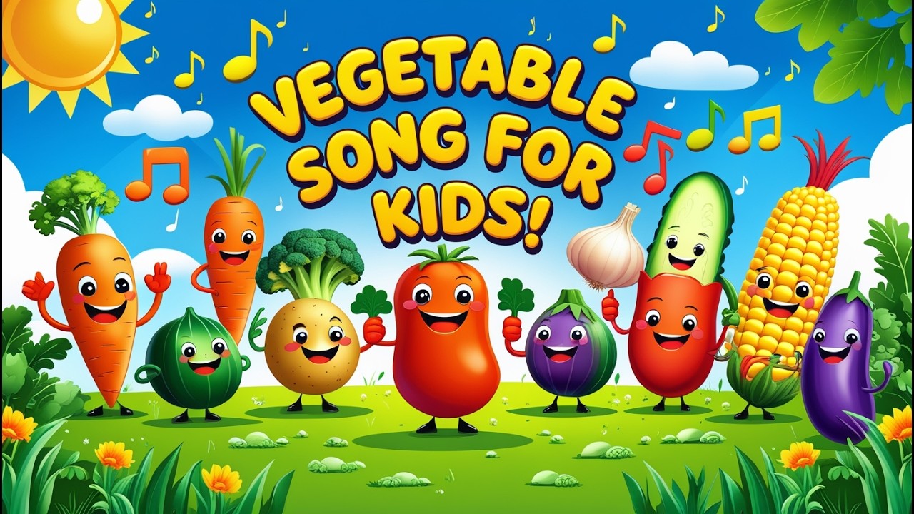 vegetables song - Nursery Rhymes Kindergarten song - vegetables song in ...