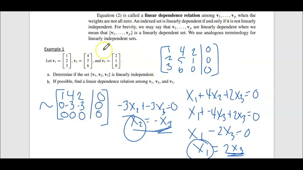 MATH 2318 - Linear Independence - YouTube