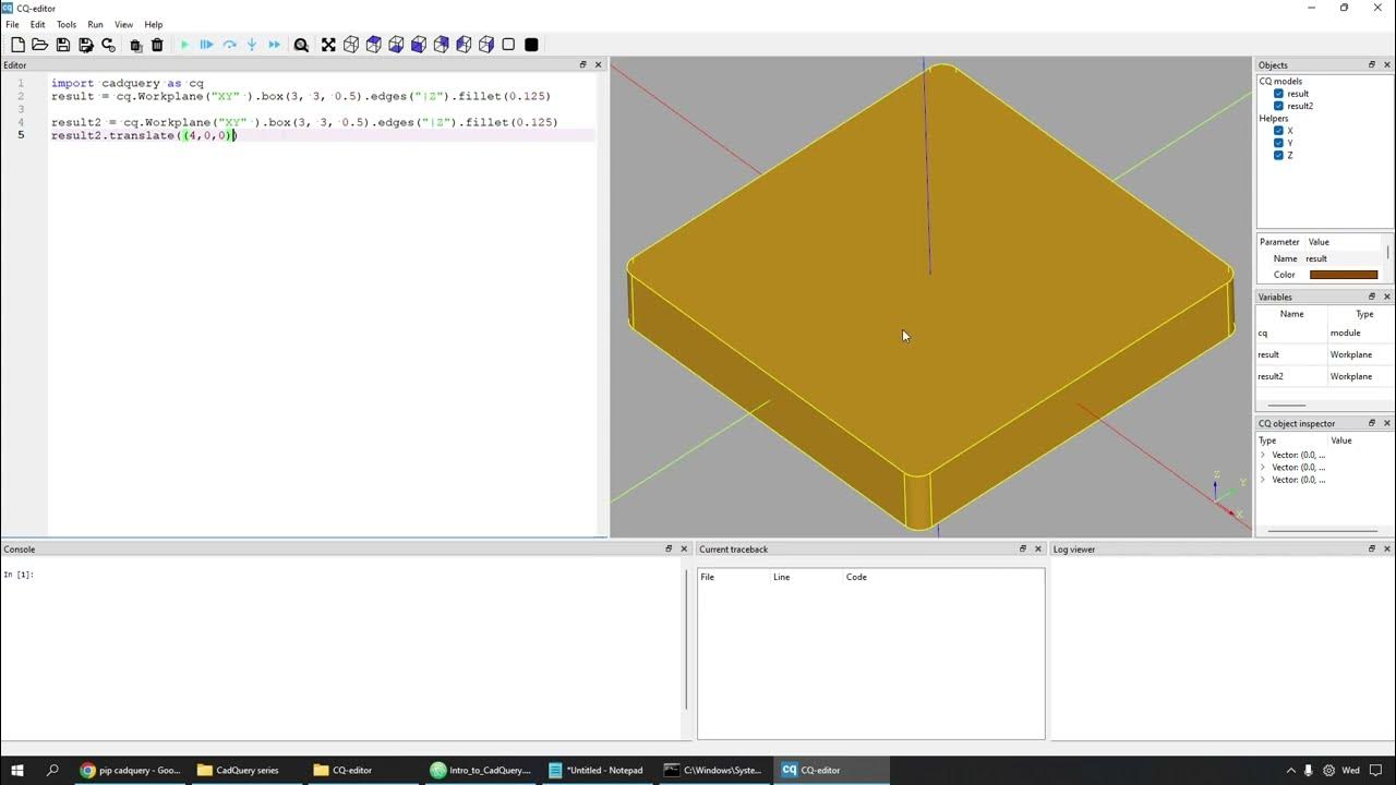 Intro to CadQuery - YouTube