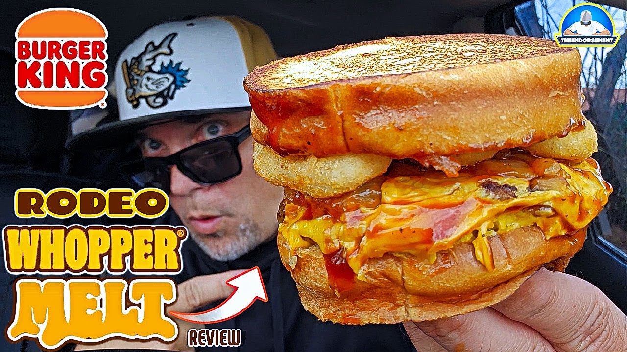 Burger King® Rodeo Whopper Melt Review! 🍔👑🤠🫠 | BK Whopper Melts Are ...
