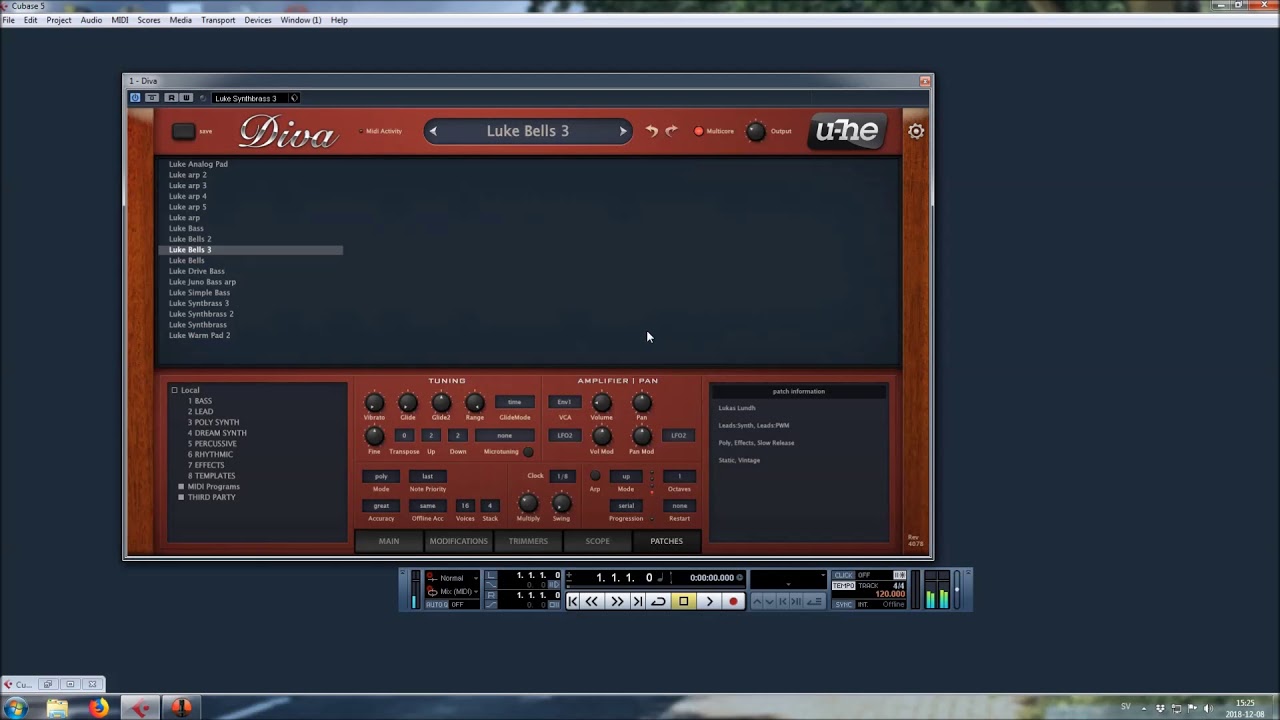 Custom made 80s patches for Diva VST - YouTube