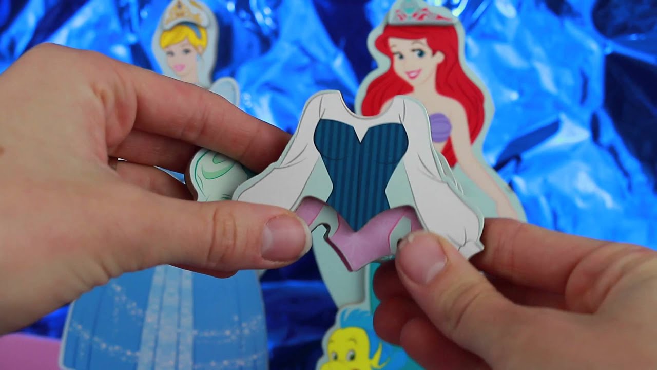 Princess Ariel & Cinderella Wooden Magnetic Dress-Up Review - YouTube