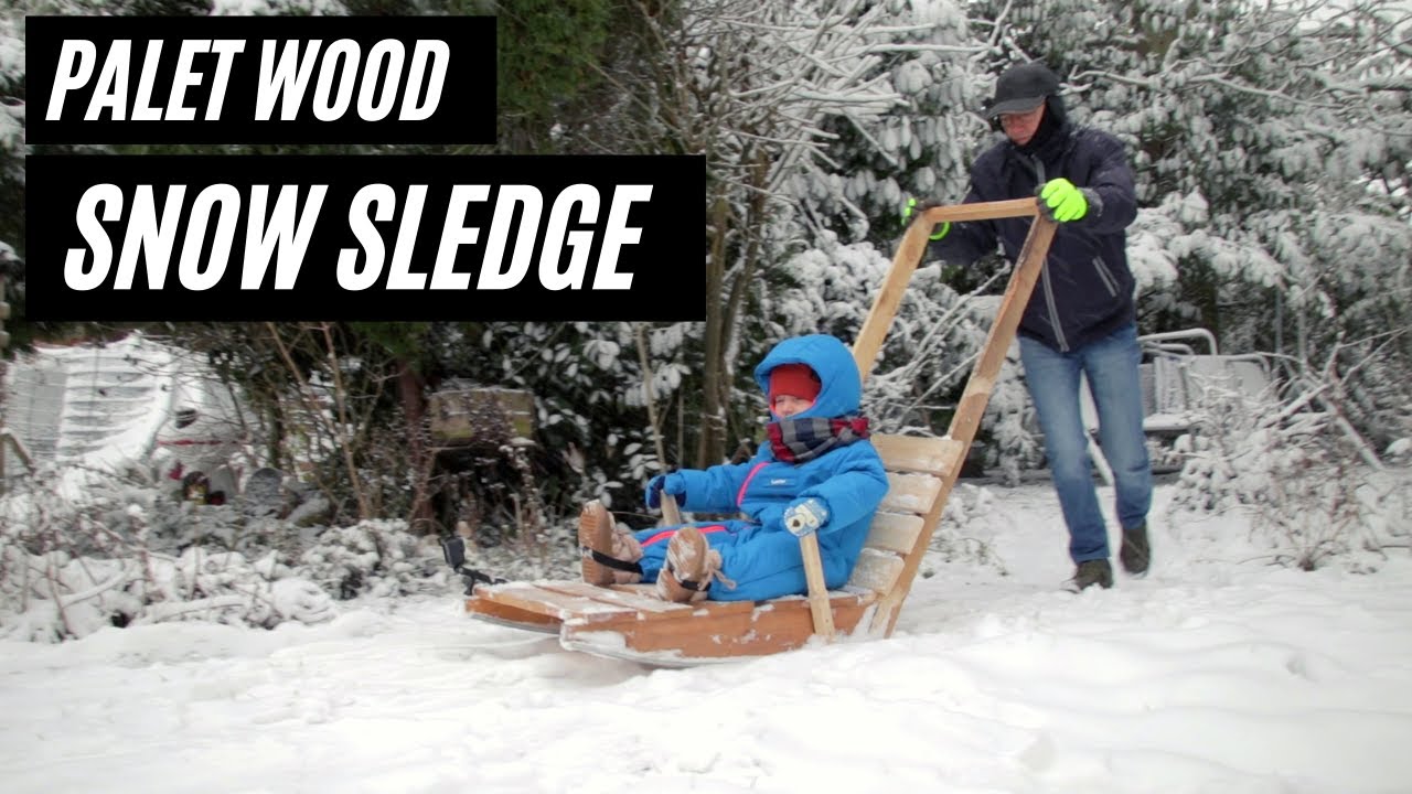 diy pallet wood snow sledge - YouTube