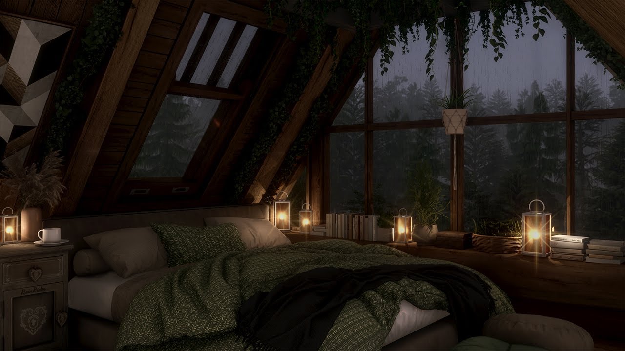 Rain Sounds For Sleeping in a Cozy Cabin | Fall Asleep to Relaxing Rain ...