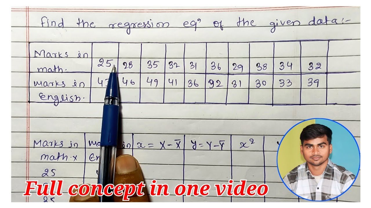 regression equation || regression equation X on y and Y on X || how to ...