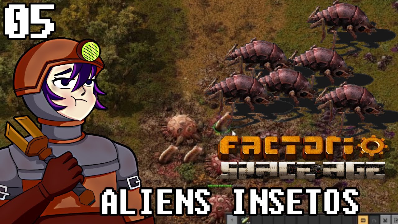 HOJE É DIA DE COMBATE CONTRA OS ALIENS - FACTORIO SPACE AGE (T2) #05 ...