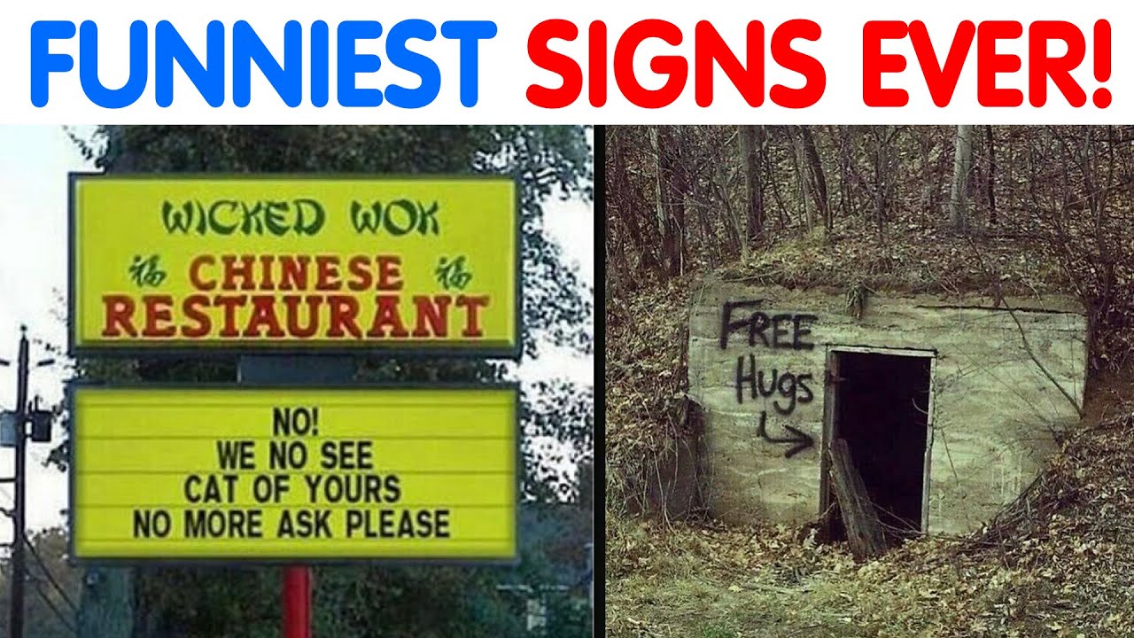 🤣FUNNIEST & DUMBEST🤪 Signs That People😄 Have Ever Seen...😱 - YouTube