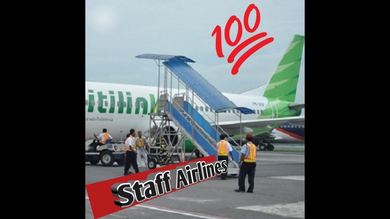 tugas staf airlines di bandara - YouTube