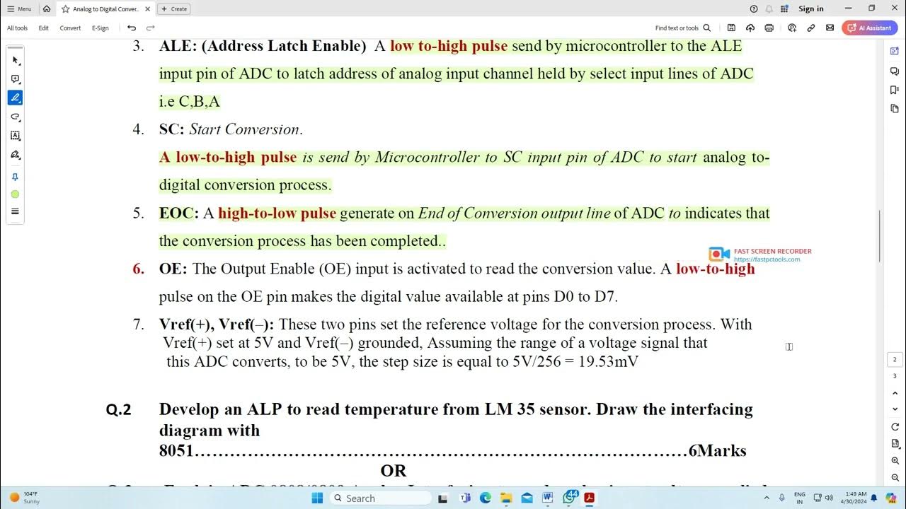 Part- 9 ADC 0808 Interfacing with 8051 Microcontrollers and Temperature ...