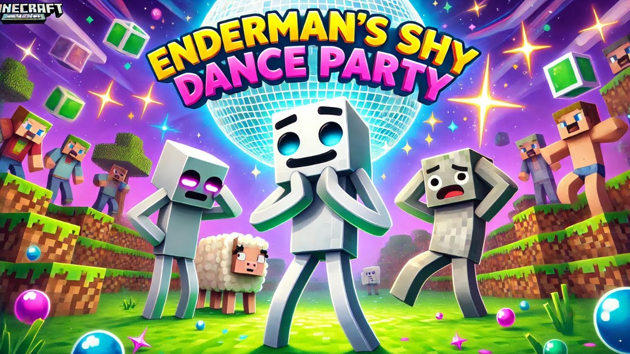 Enderman’s Shy Dance Party | Funny Minecraft Animation for Kids! 🎉 ...