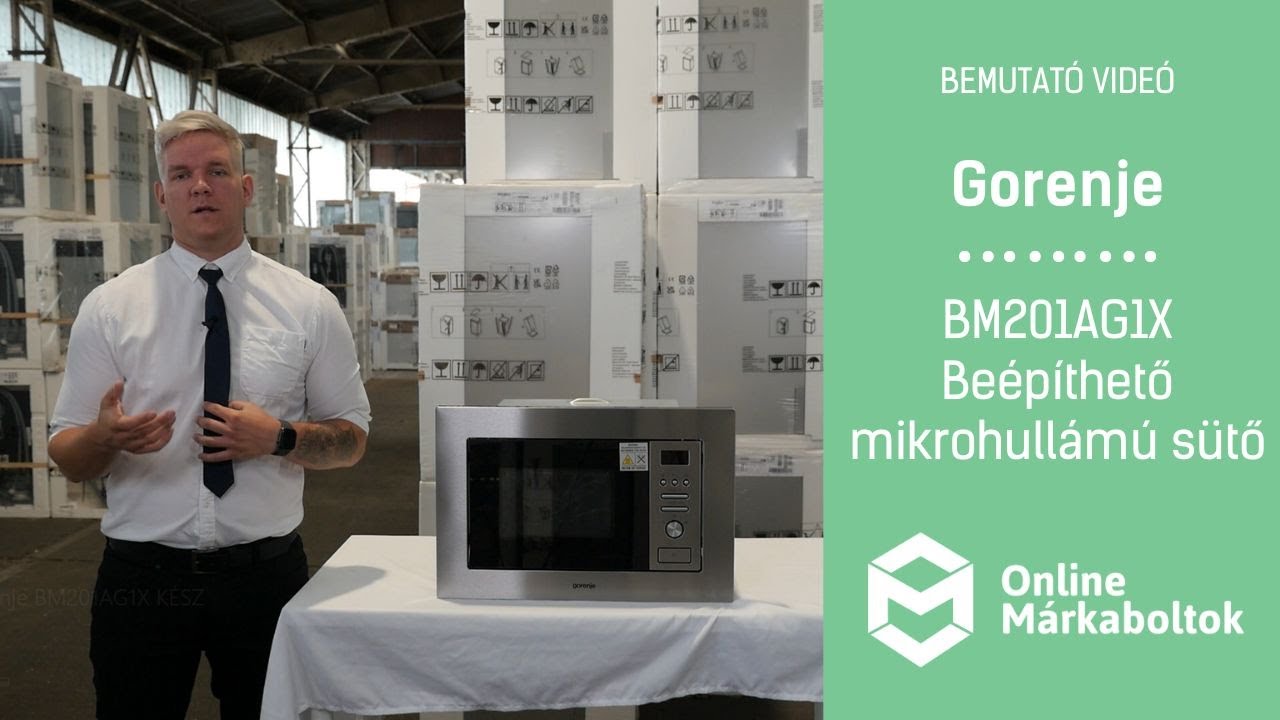 Gorenje BM201AG1X Beépíthető mikrohullámú sütő bemutató videó - YouTube