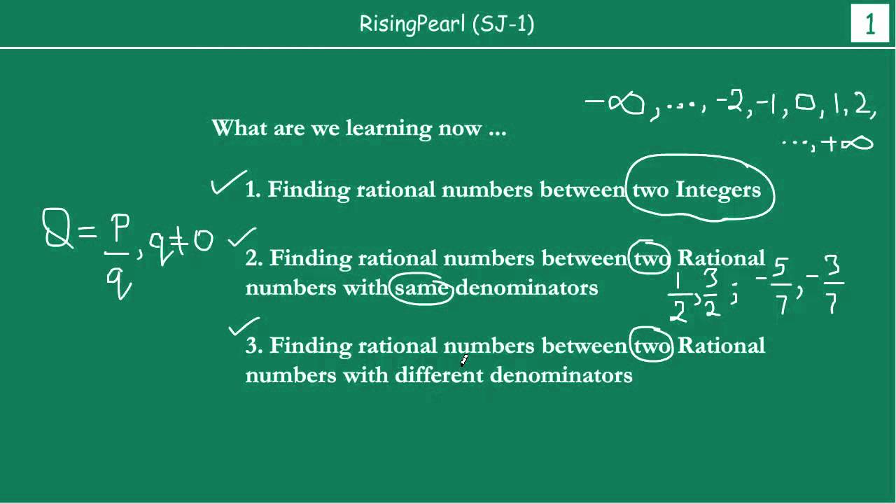 Finding out Rational numbers between two Rational numbers using Average ...
