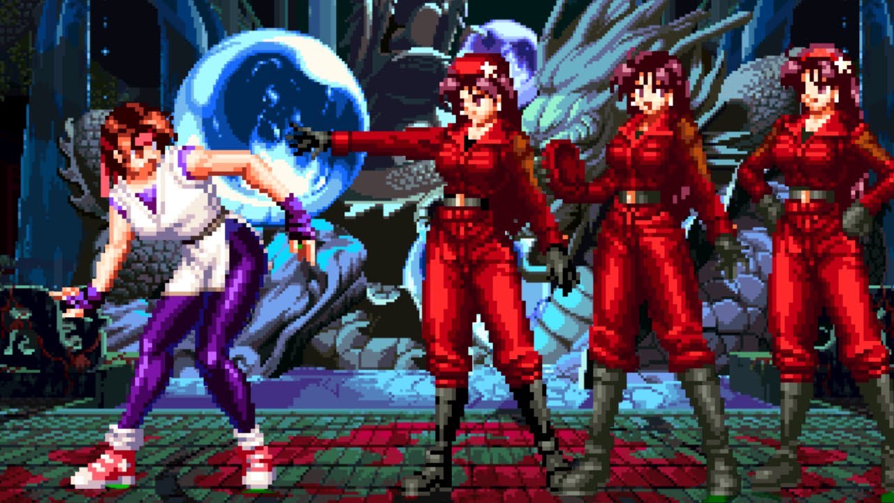 KOF 🔥 Yuri SV vs Athena Heidern Epic Battle - YouTube