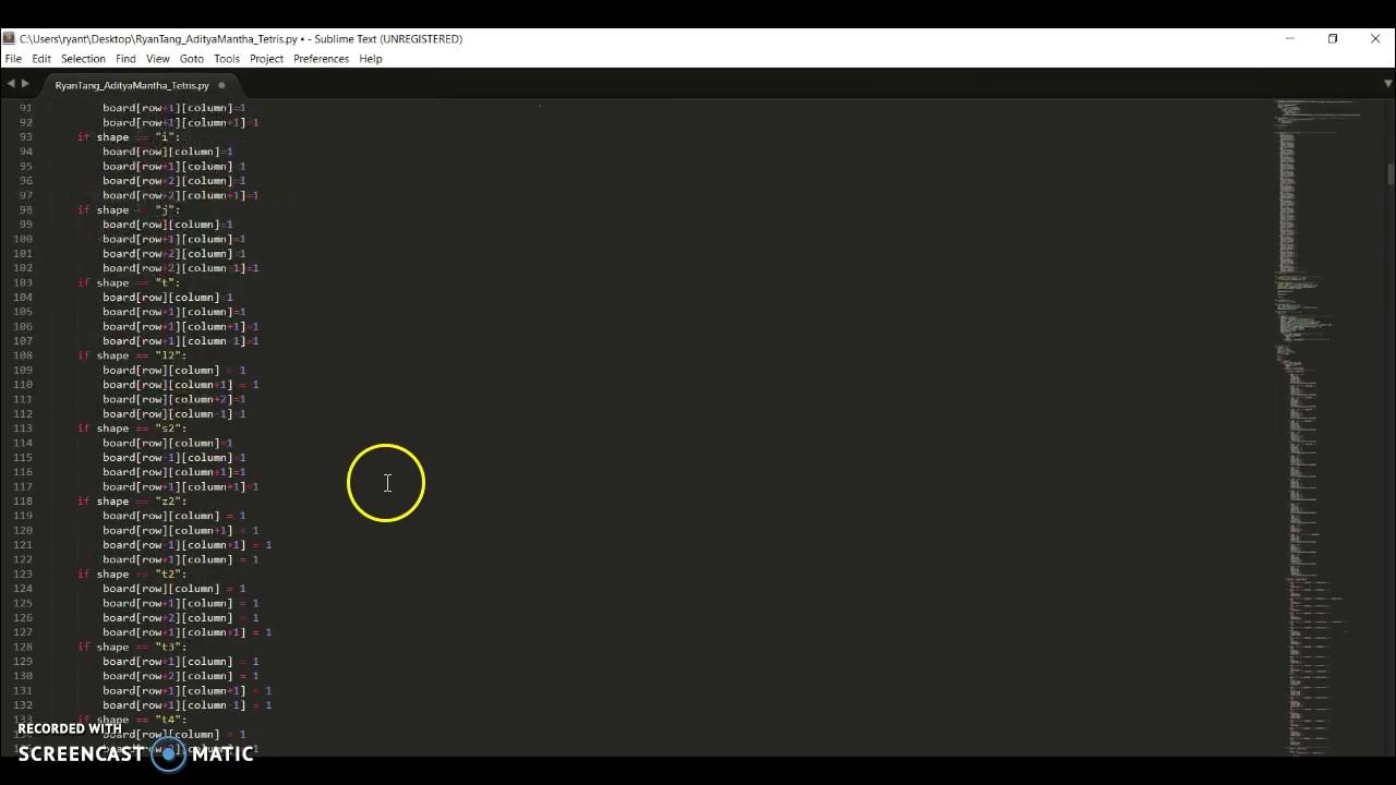 CS10 - Tetris Final Project - YouTube