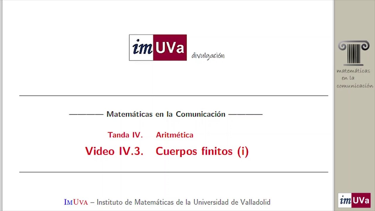 Cuerpos finitos (i) - YouTube