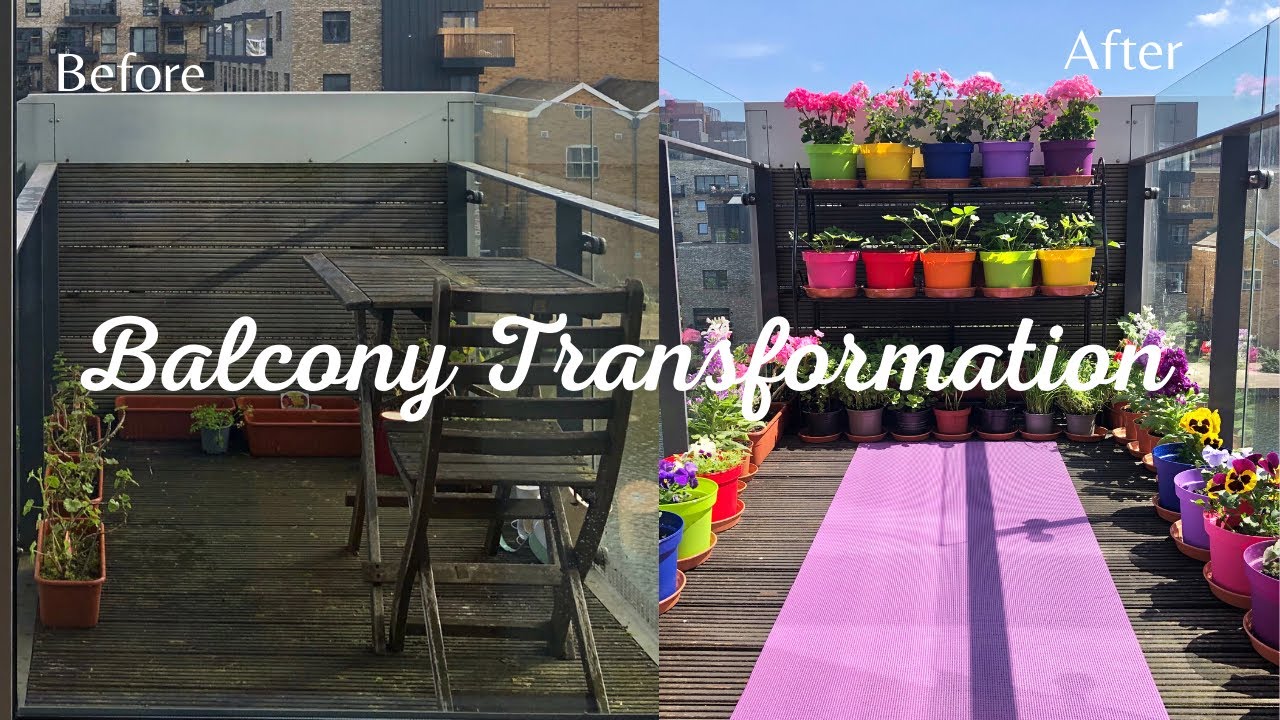 Stunning Balcony Transformation | BEST BURST OF COLOURS | First YouTube ...