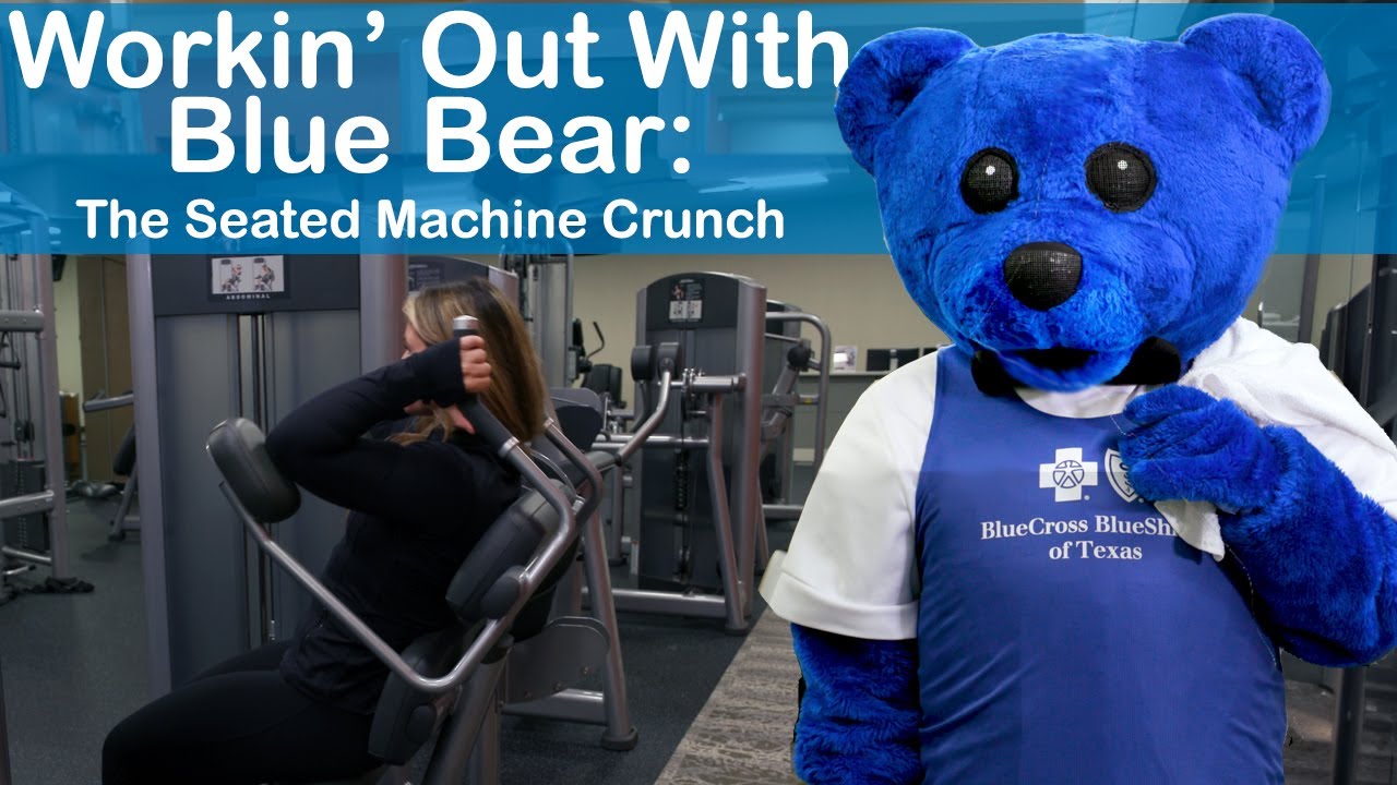 Workin' Out With Blue Bear: Seated Machine Crunches - YouTube