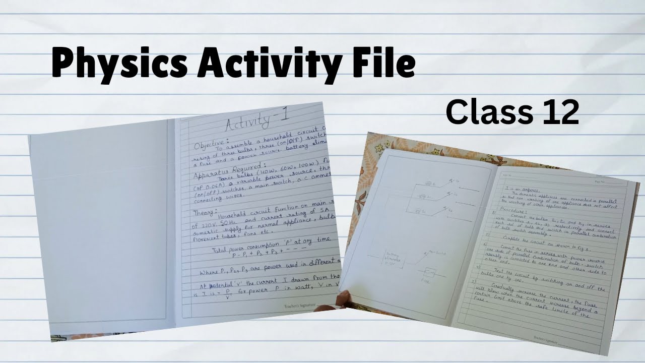 Physics Activity File / class 12th physics activity file / craft with ...