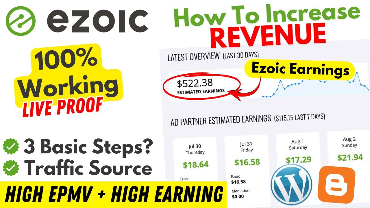 How To Increase Ezoic Earnings | High EPMV + High Revenue | Live Proof - YouTube
