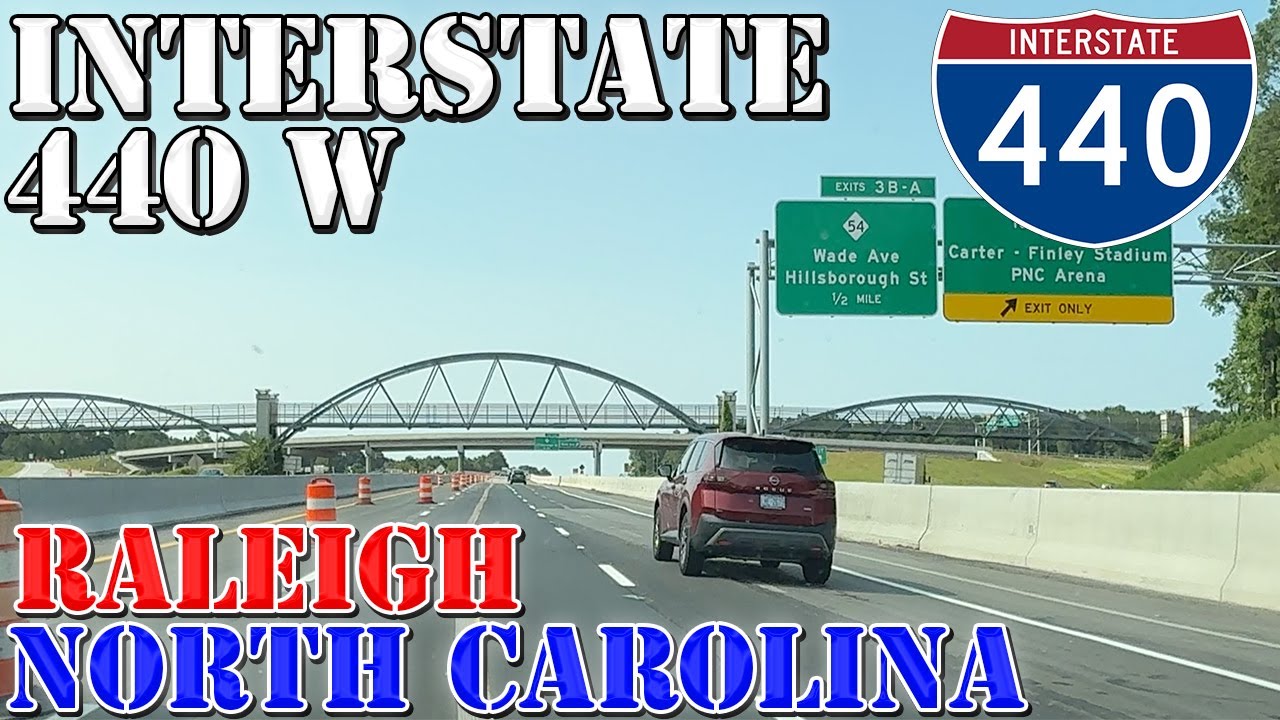 I-440 West - Raleigh - North Carolina - 4K Highway Drive - YouTube
