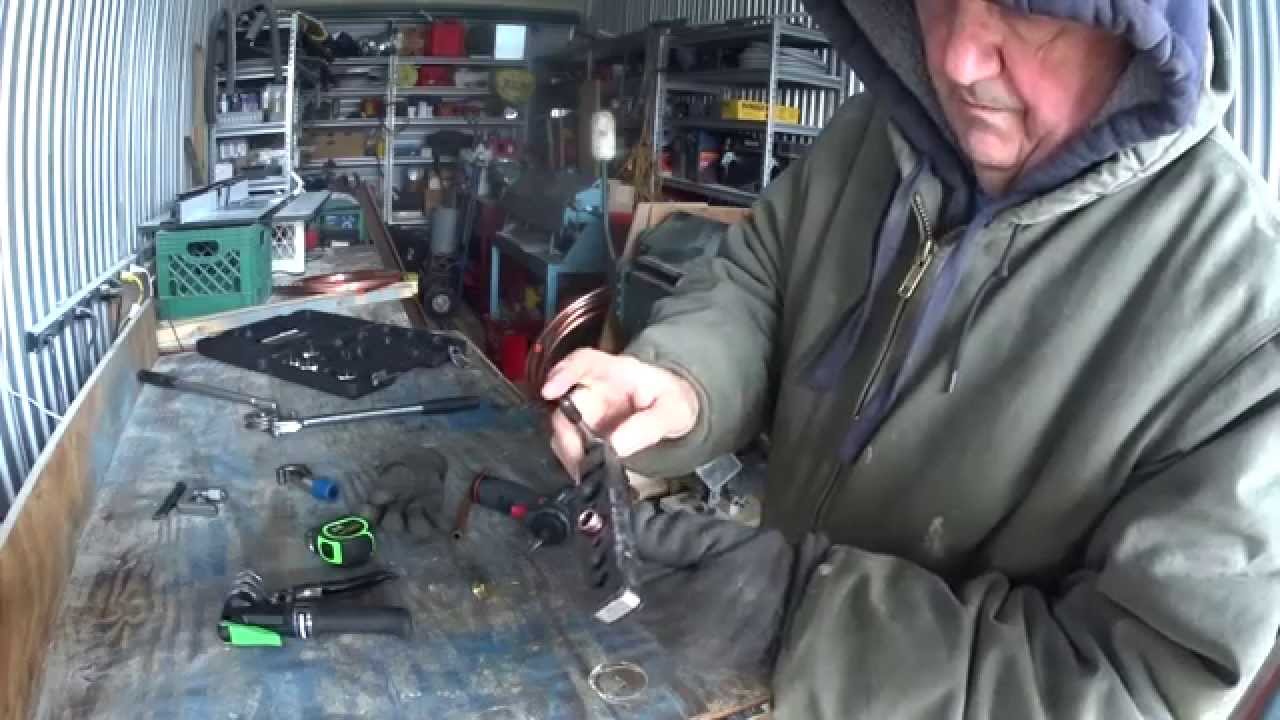 Flareing and swedging 1/2" soft ACR copper tubing - YouTube