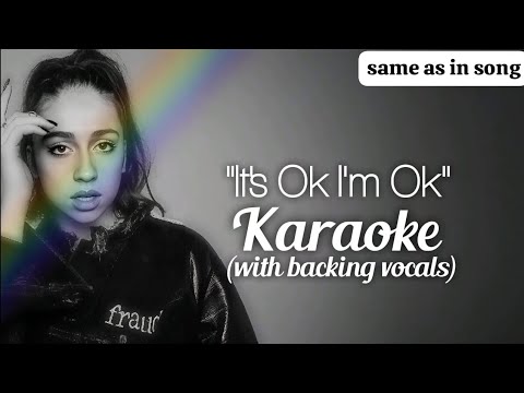 Karaoke | It's Ok I'm Ok Tate McRae (with backing vocals) (same as in ...