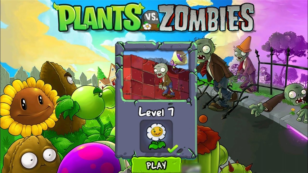 Pvz - Roof (LEVEL 7) - YouTube
