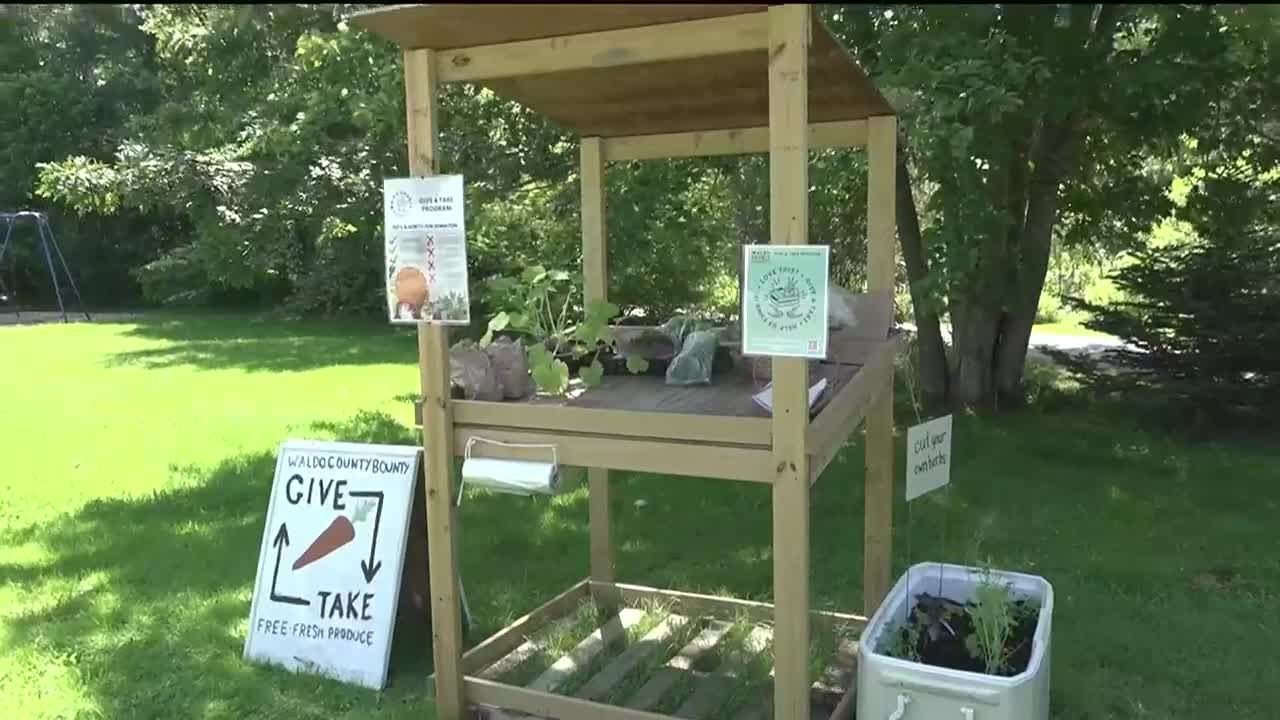 Give and Take stations provide mutual aid with produce - YouTube