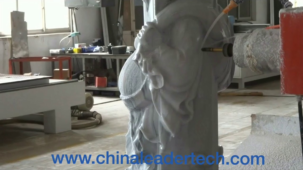 4D Stone Statue Carving Machine, Kuwait 4 Axis CNC Marble Engraving ...